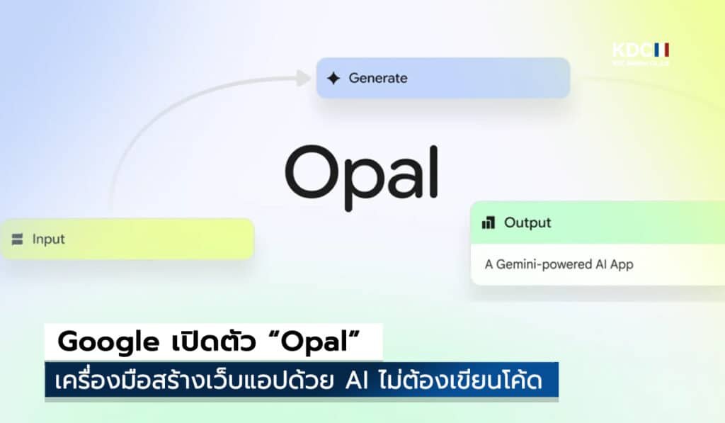 Opal เครื่องมือสร้างเว็บแอปด้วย AI ไม่ต้องเขียนโค้ด 2025