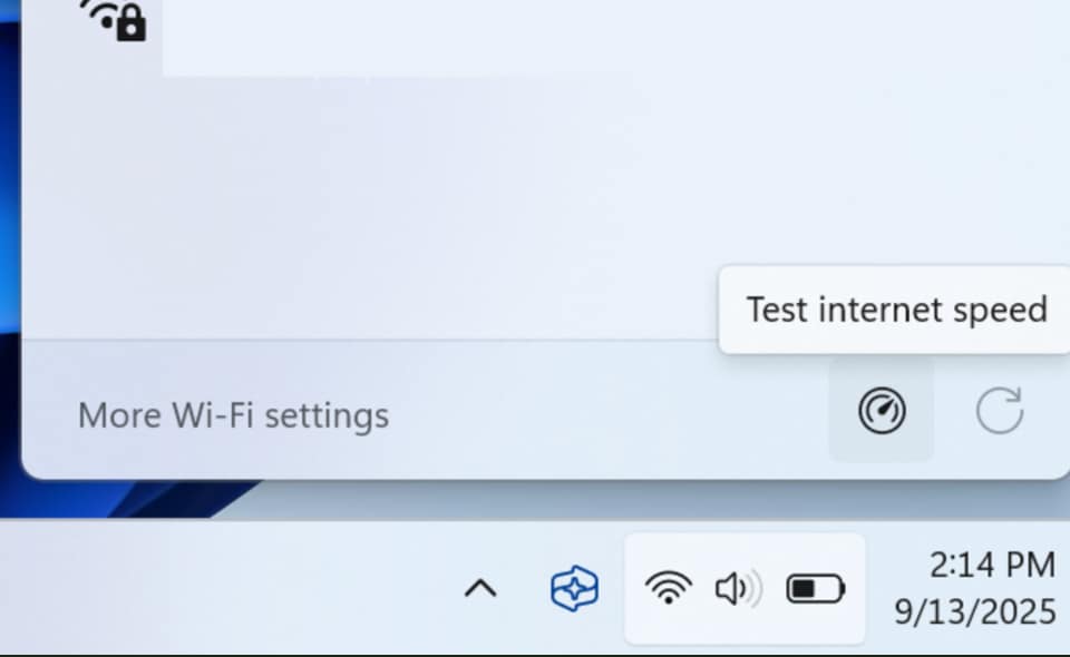 Microsoft เพิ่มปุ่ม Speed Test ใน Windows 11 บน Taskbar